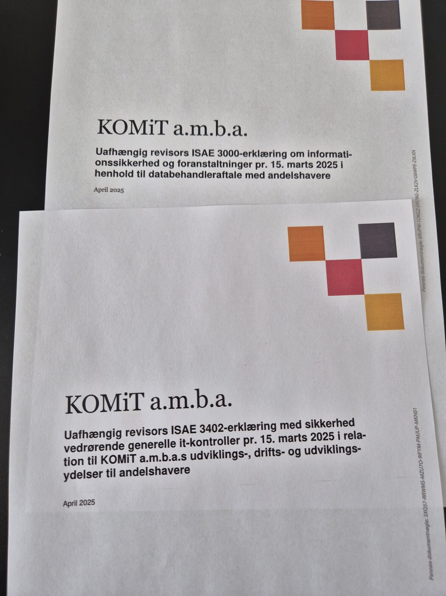 KOMiT ISAE3402 og ISAE3000 er klar | KOMiT